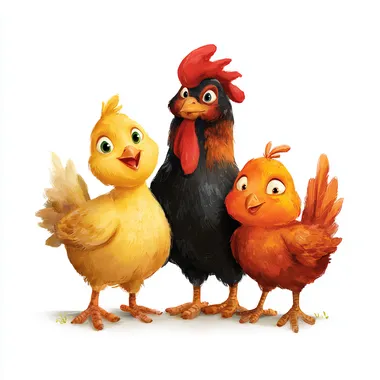 Free: Colorful Cartoon Chickens for Kids - nohat.cc
