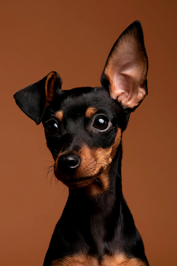 Free: Curious Miniature Pinscher Puppy Portrait - nohat.cc