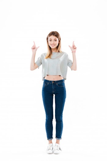 Free: Cheerful Young Woman with Megaphone in Vibrant Studio Portrait ...