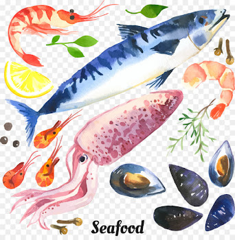 Free: Seafood, Watercolor Painting, Food, Fish, Fish Products PNG ...
