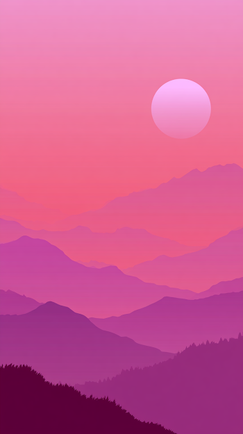 Free: Serene Purple Mountain Sunset - nohat.cc