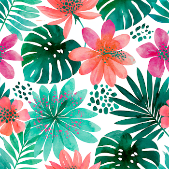 Free: Vibrant Tropical Seamless Pattern with Monstera Leaves and Exotic ...