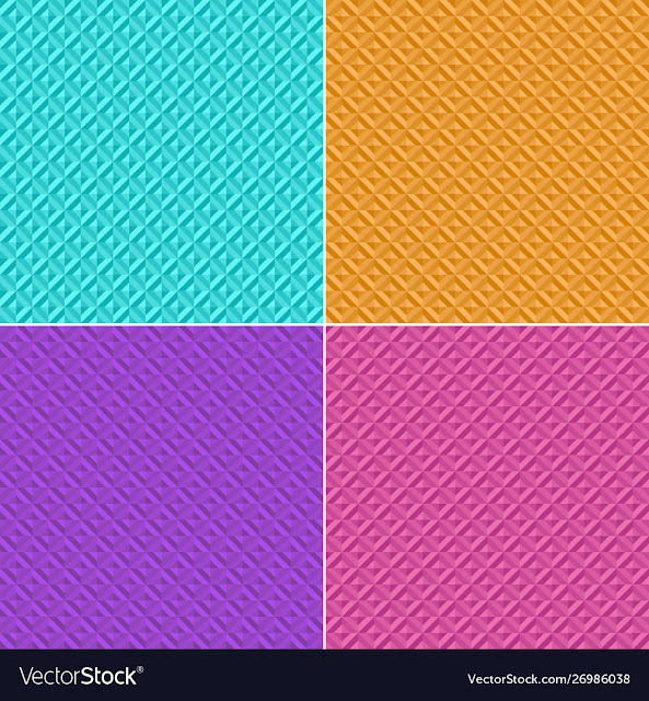 Free: 3d geometric pattern background set pink orange vector image ...
