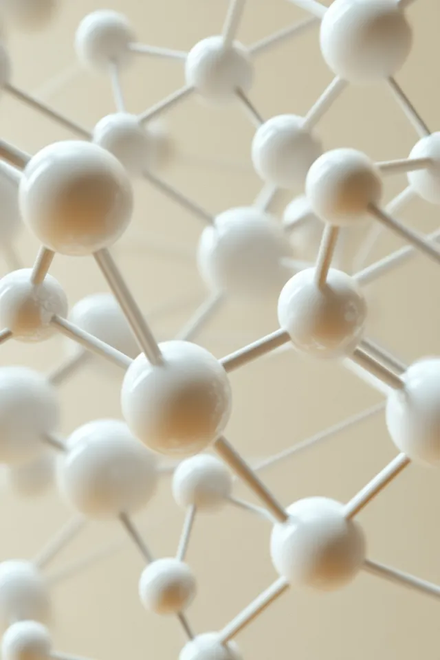 Free: 3D Volume Molecule of Polypropylene on Beige Background, Close-Up ...
