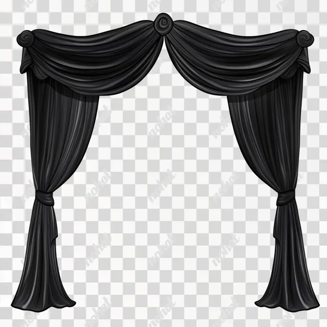 Free: a black curtain on a PNG transparent background - nohat.cc
