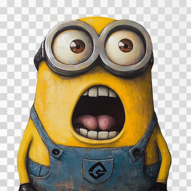 Free: a craving minion, open mouth, looking up. no background - nohat.cc