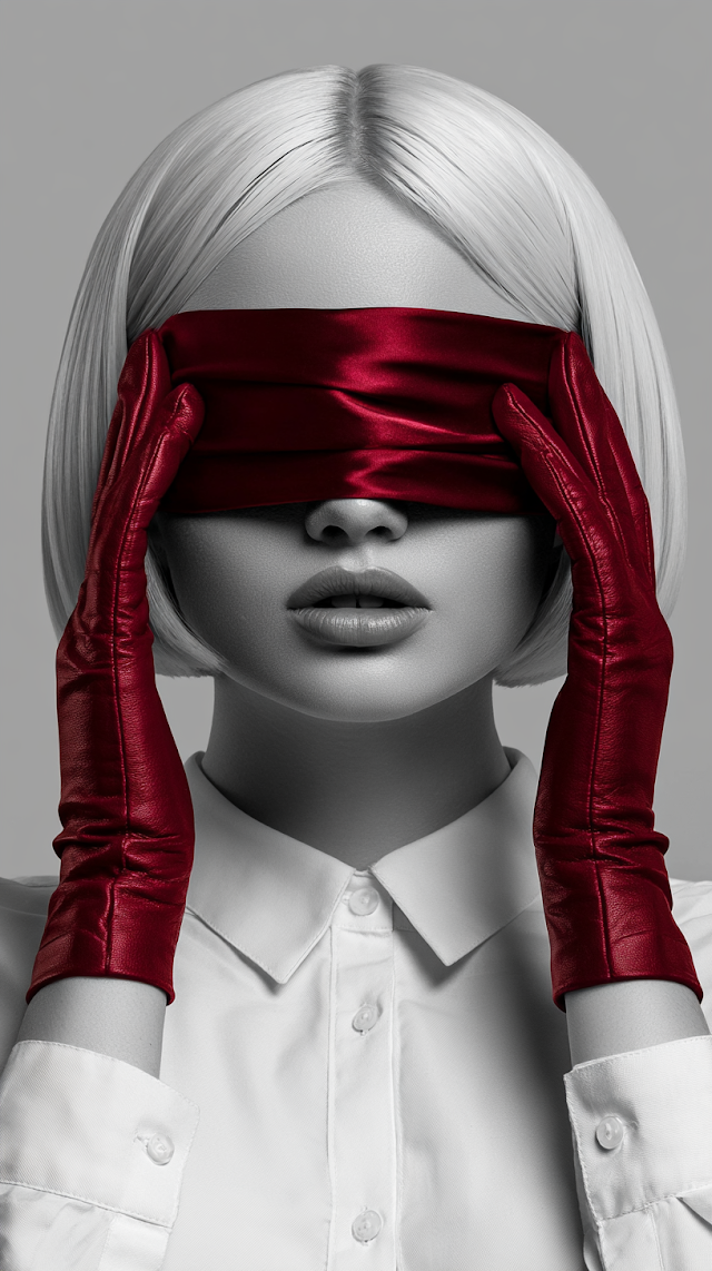 Free: Androgynous Fashion Model in Crimson Accents - nohat.cc