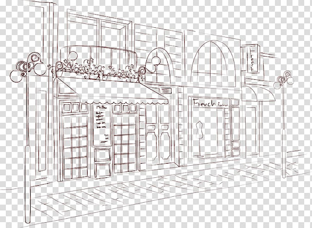 Free: Architecture Drawing Building, line store transparent background ...