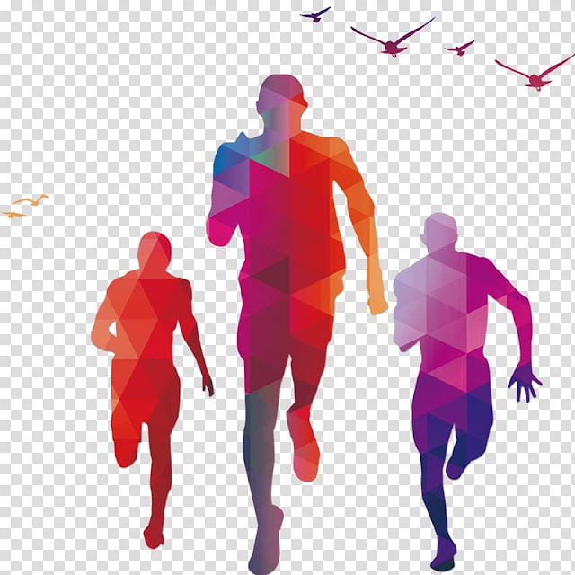 Free: Assorted-color illustration, People running transparent ...