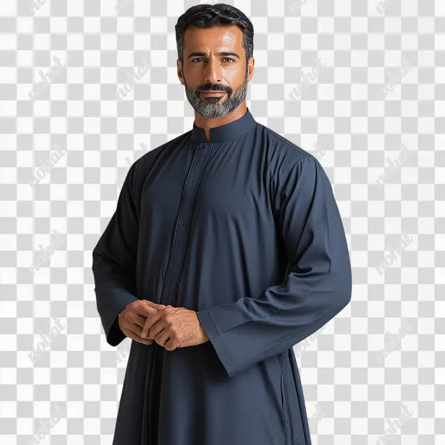 Free: Basic Saudi Staff Uniform Design with Dark Blue Model - nohat.cc