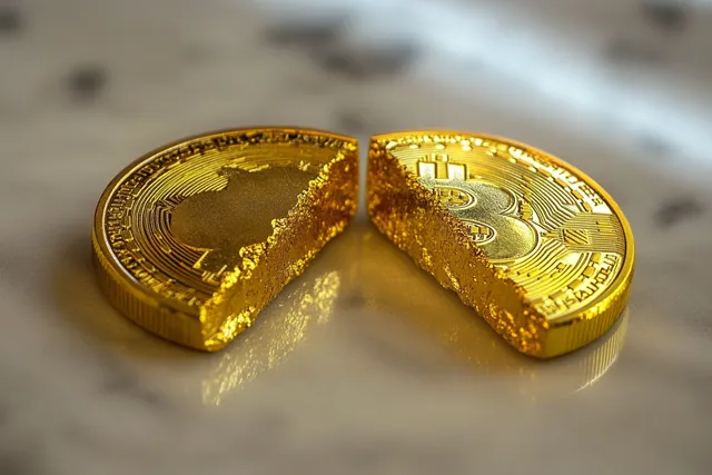 Free: Bitcoin Gold Coin Split: A Visual Representation - nohat.cc