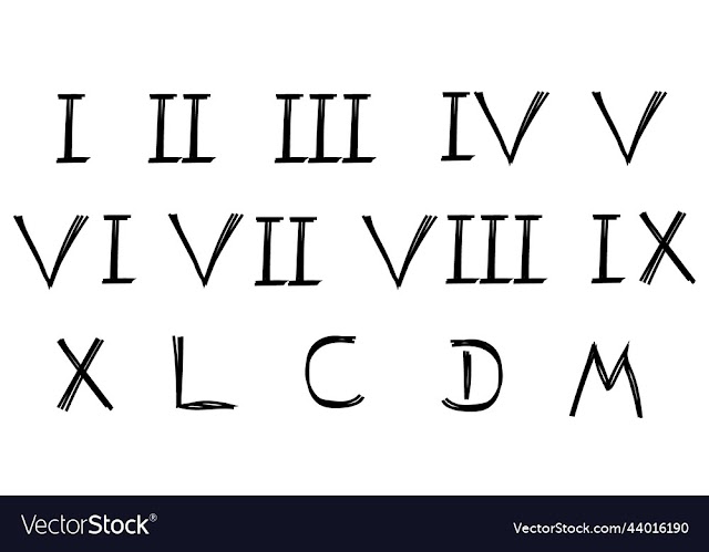 Free: black roman numerals white background set - nohat.cc