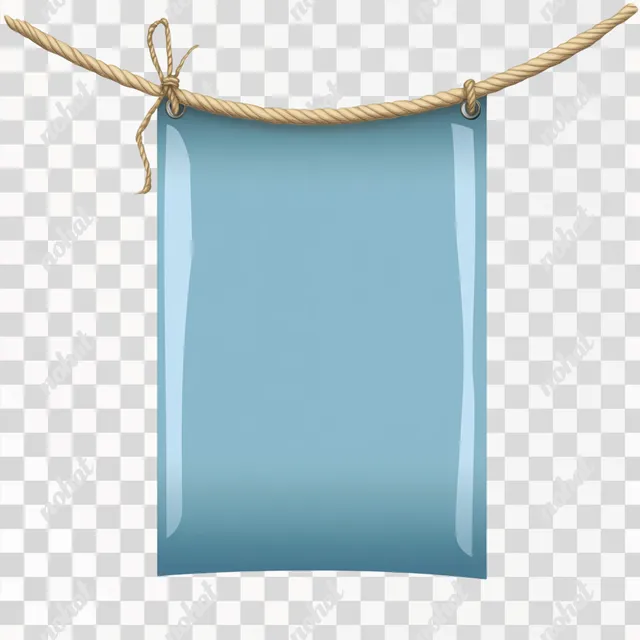 Free: Blank Blue Banner Hanging on a String - PNG Format - nohat.cc