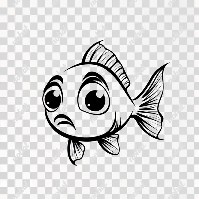 Free: Cheeky Fish: A Cartoon with Side-Eye Attitude - nohat.cc