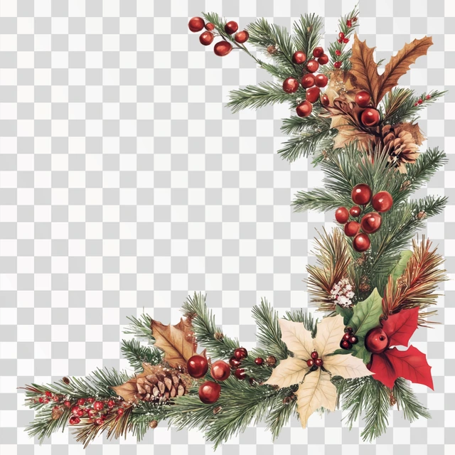 Free: Christmas Corner Border decoration Png, isolated - nohat.cc