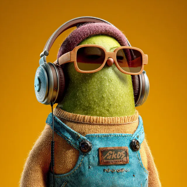 Free: Cool Avocado with Headphones - nohat.cc