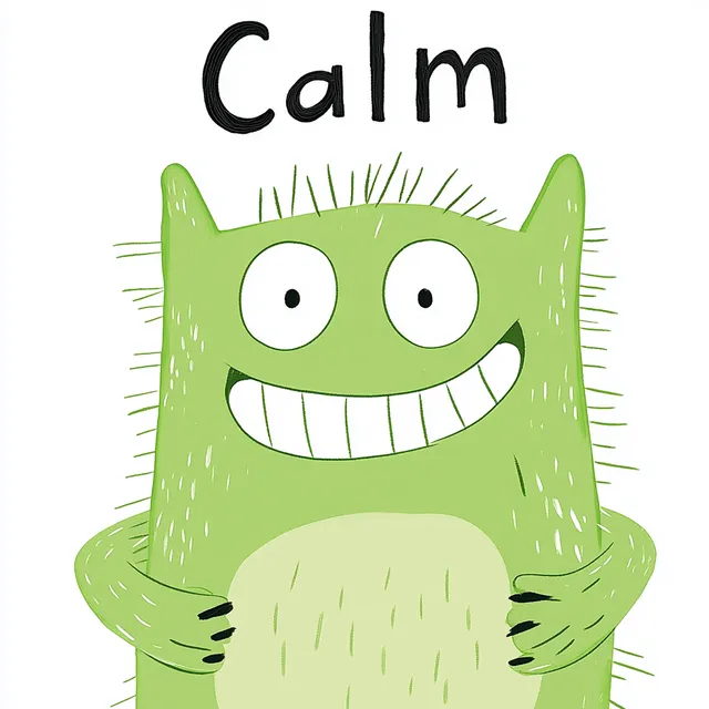 Free: Cute Cartoon Monster Representing Calm - nohat.cc