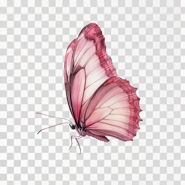 Free: Delicate Pink Butterfly in Flight: Realistic 8K Art - nohat.cc