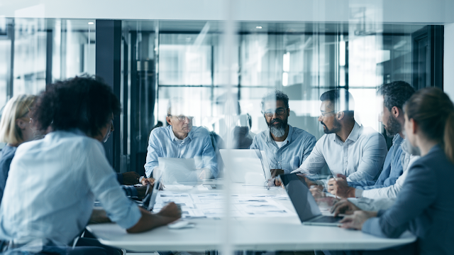 Free: Diverse Business Team Collaborating in Modern Conference Space ...