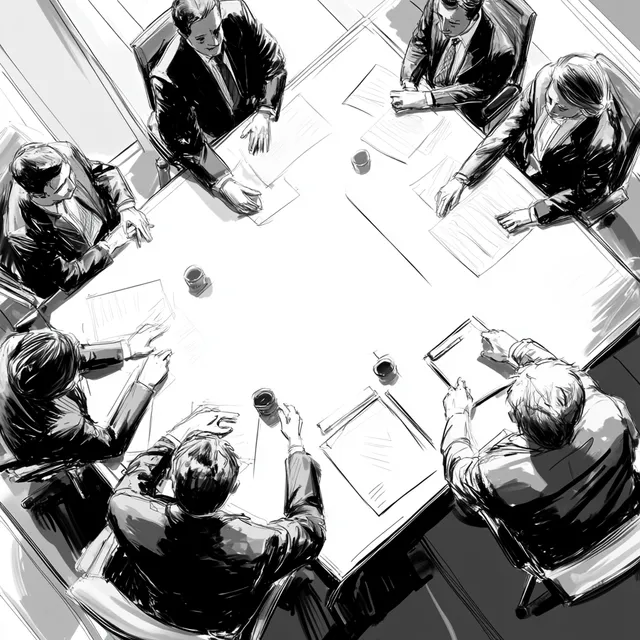 Free: Diverse Group in Modern Meeting Room - Comic Style - nohat.cc