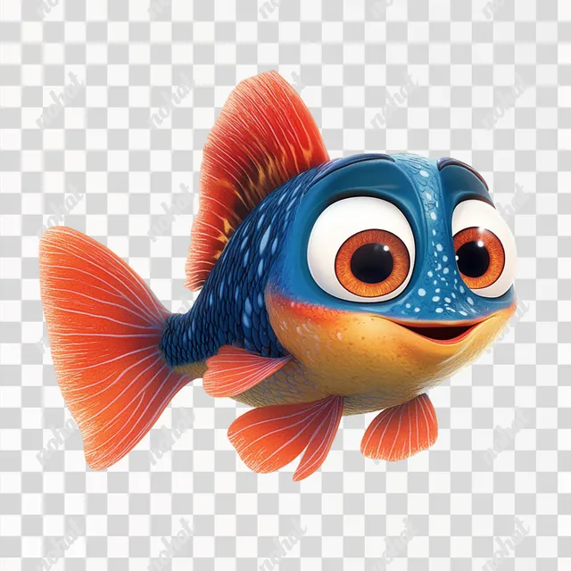 Free: Don Pepe: The Cheerful Pixar-Style Fish Character - nohat.cc