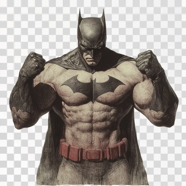 Free: Dynamic Batman: Pencil Sketch of Strength and Stance - nohat.cc