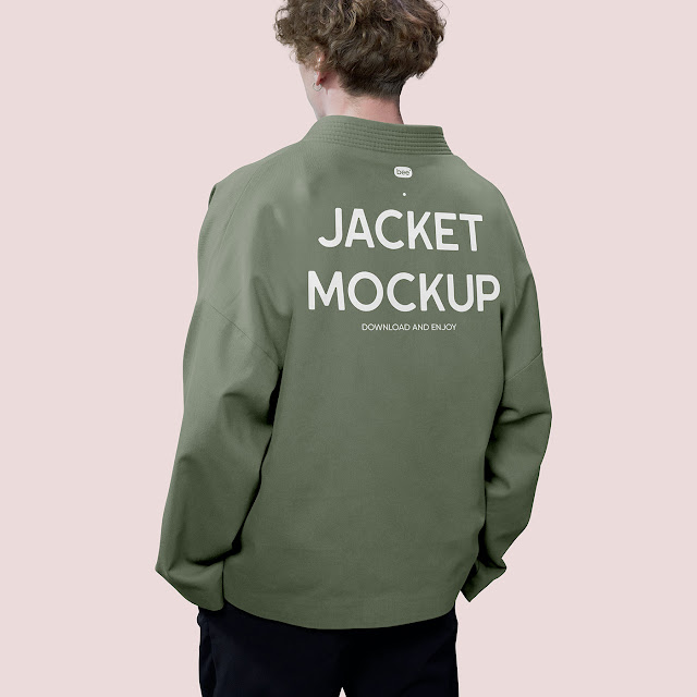 Free: Free Fashion Jacket Back View Mockup - nohat.cc