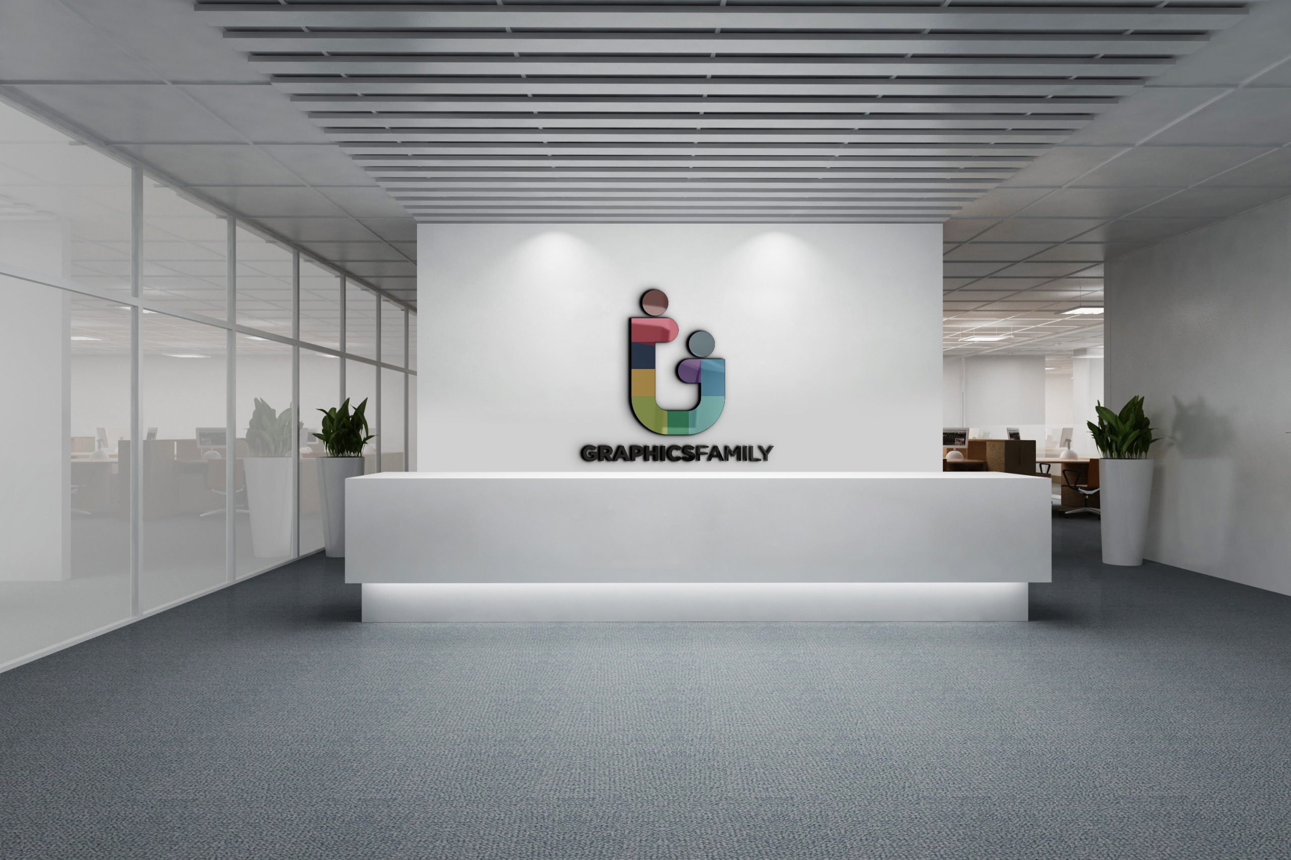 Free: Free Reception 3D Logo Mockup - nohat.cc