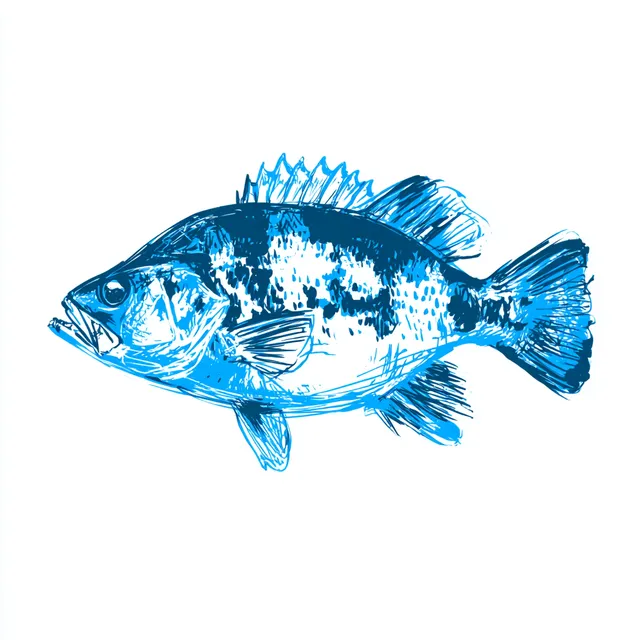 Free: Hand Sketch of a Bluegill Fish - nohat.cc