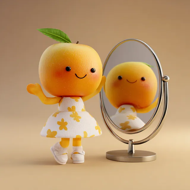Free: Happy Humanoid Apple Character in a Dress - nohat.cc