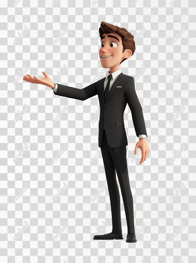 Free: Helping Hand: A Pixar-Inspired Character in a Suit - nohat.cc