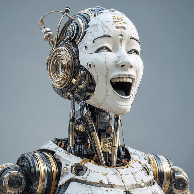 Free: Humanoid Robot Woman with a Happy Expression - nohat.cc