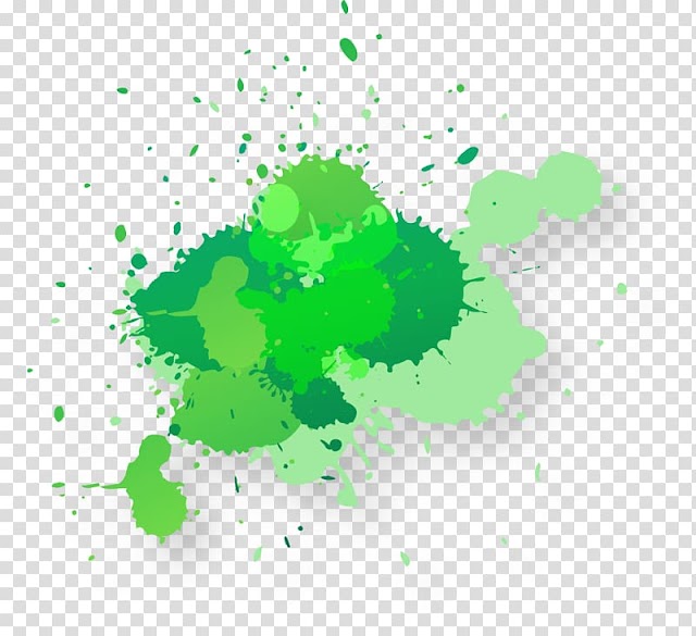 Free: Ink Offset printing Paper, Green watercolor ink droplets ...