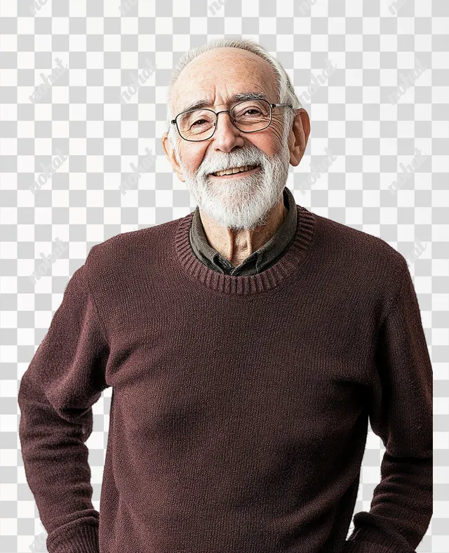 Free: Joyful Grandfather Portrait: A Timeless Smile at 65 - nohat.cc