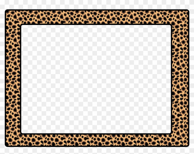 Free: Leopard Print Border Template - Animal Print - nohat.cc