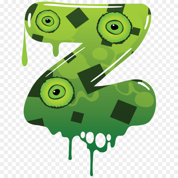 Free: Letter Z Clip art - Cartoon hand-painted monster letter z - nohat.cc
