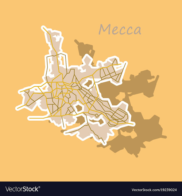 Free: Mecca map saudi arabia sticker vector image - nohat.cc