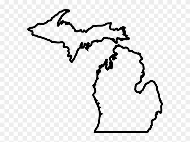 Free: Michigan Map Outline Clip Art - Blank Map Of Michigan - nohat.cc