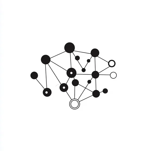Free: Minimalist 2D Network Graph Logo Design - nohat.cc