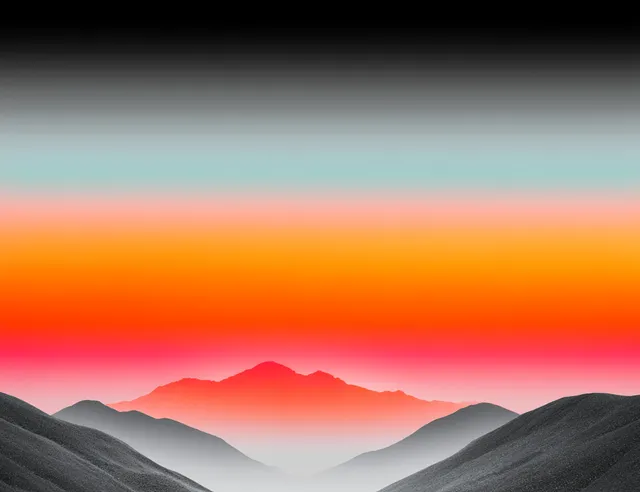 Free: Minimalistic Mountain Range with Orange Gradient - nohat.cc