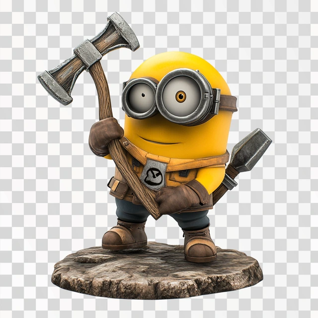 Free: minion swinging a pick-axe, 3d game asset, unreal engine, is ...
