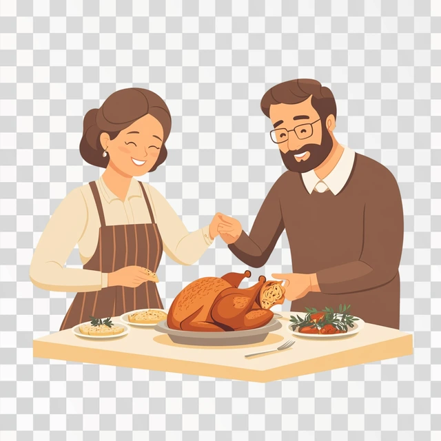 Free: mom gives dad the best piece of roasted chicken at the dinne ...