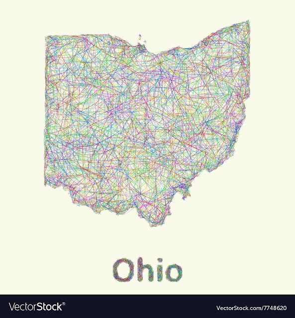 Free: Ohio line art map vector image - nohat.cc