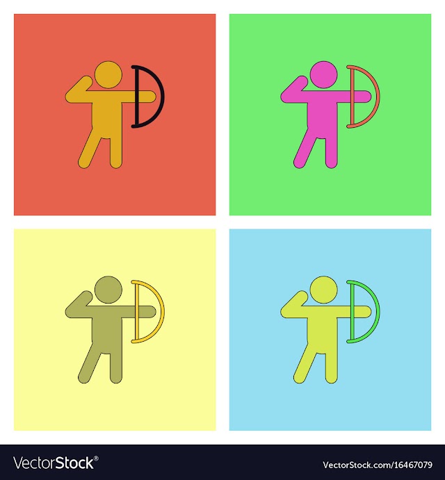 Free: Olympic games collection archery player athlete vector image ...