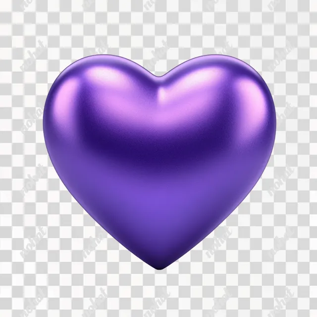 Free: PNG 3D Purple Heart Icon for Home Decor and Graphic Design ...