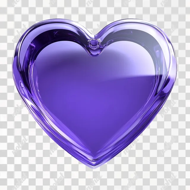 Free: PNG 3D Purple Heart Icon for Home Decor, High Resolution and ...