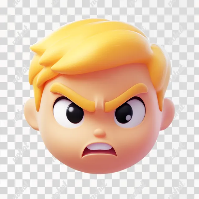 Free: PNG Angry cartoon character emoji with mischievous fun in playful ...