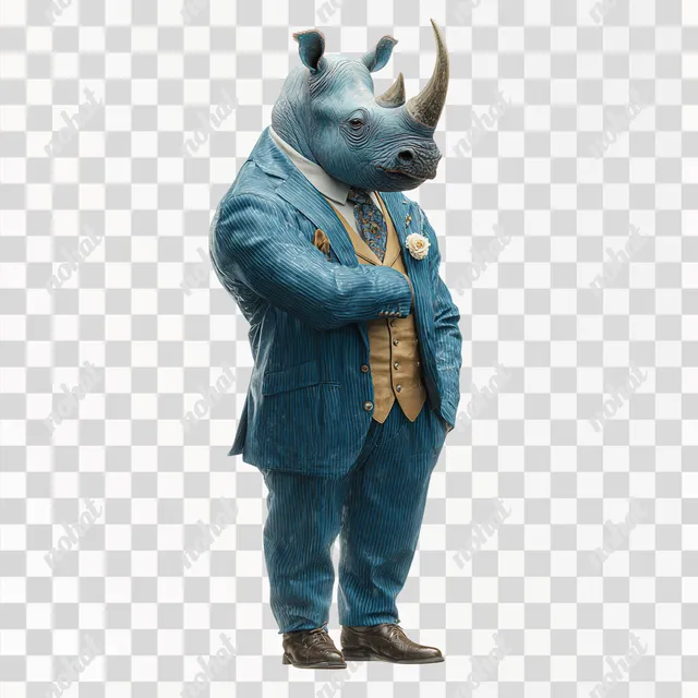 Free: PNG Blue Rhino Wedding Attire - nohat.cc