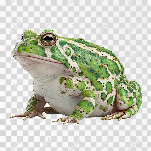Free: PNG Cute Green Toad in Pixar Animated Style - nohat.cc