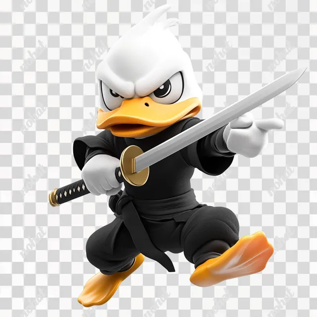Free: PNG Epic Mid-Air Battle with Master Quack, the Angry Ninja Duck ...